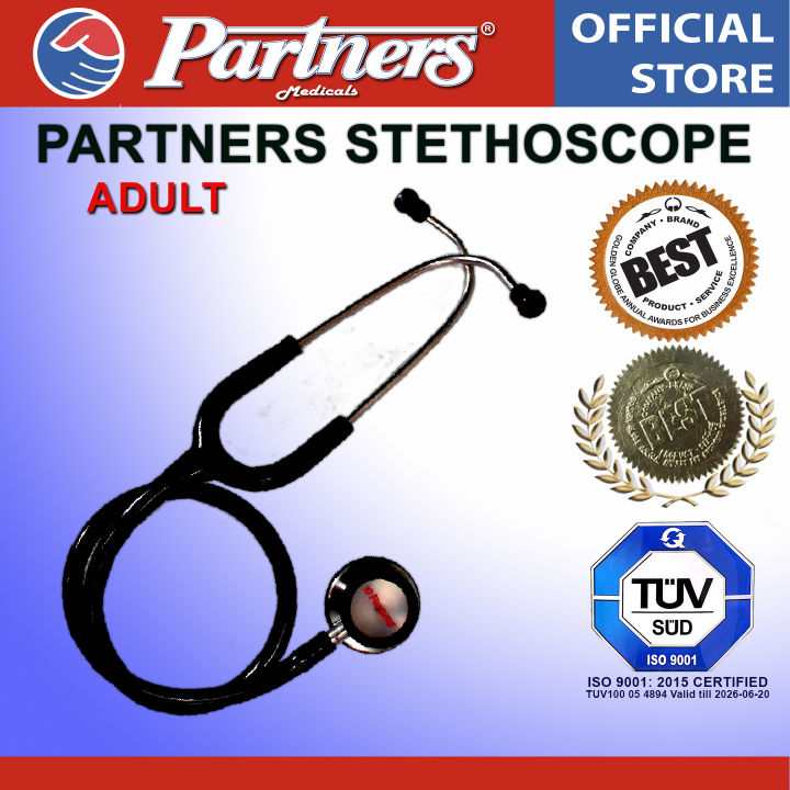 Partners Stethoscope Littmann-Type Adult ( Black ) | Lazada PH
