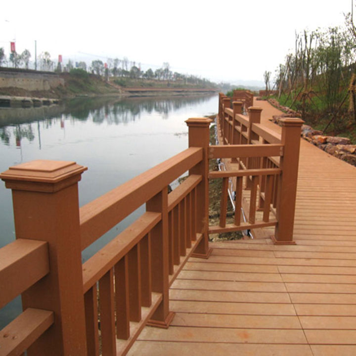 Plastic-wood railings, guardrails, handrails, terraces, courtyard ...