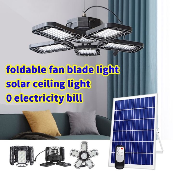 solar ceiling light 100W 150W 200W Solar Indoor Lights With Remote ...