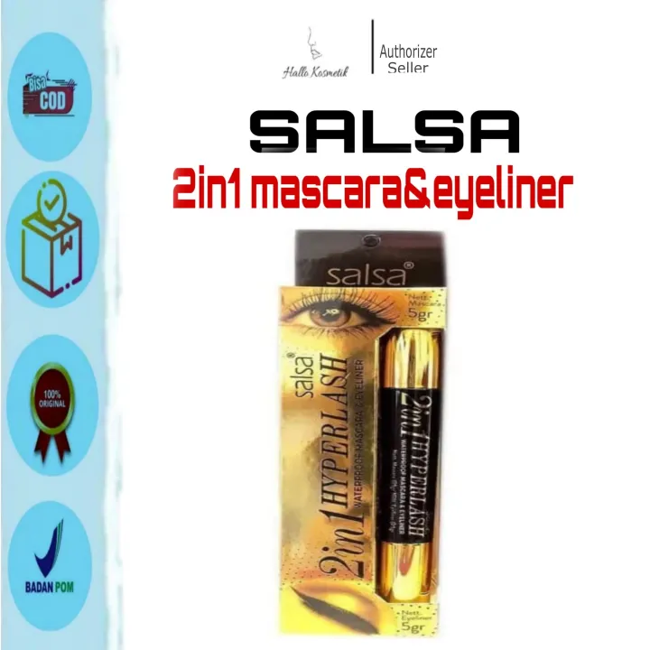 SALSA 2in1 Long Lashting Mascara 10gr - Maskara 2 in 1 Eyeliner ...
