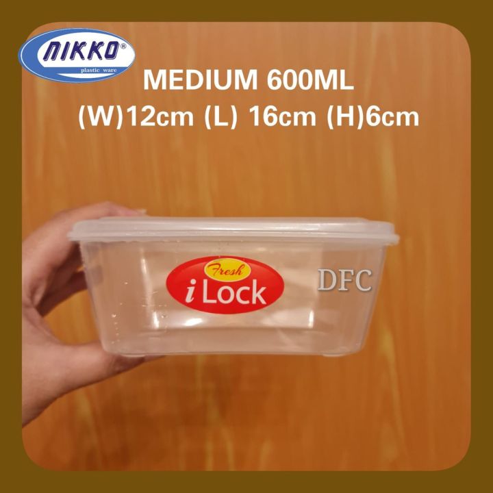 PLASTIC FOOD KEEPER 600ML MICROWAVEABLE, DURABLE, REUSABLE FOOD GRADE BY NIKKO ILOCK PLASTICWARE ...