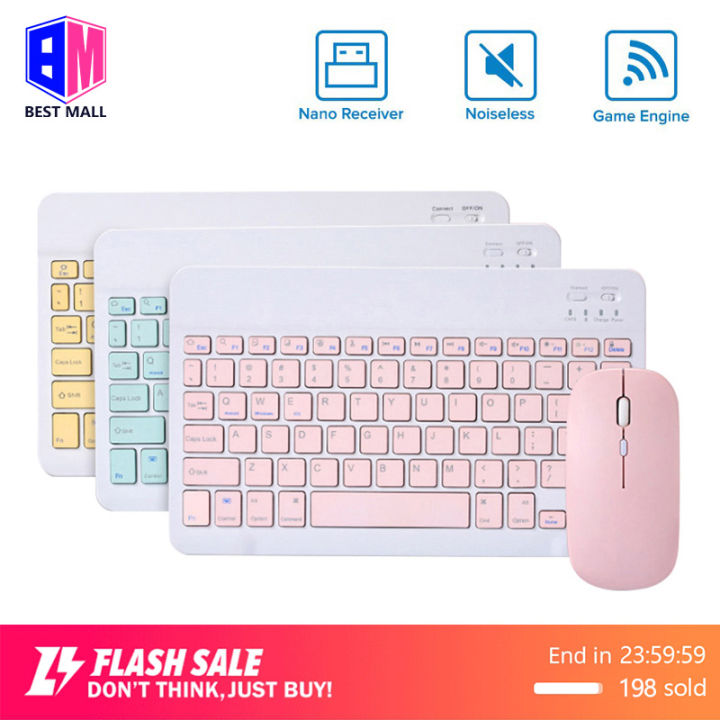 [🇵🇭 Stock&COD] 10 inch bluetooth Keyboard And Mouse Combo For Laptop ...
