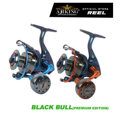 Ajiking Black Bull Premium Edition Spinning Fishing Reel (Max Drag 2 ...