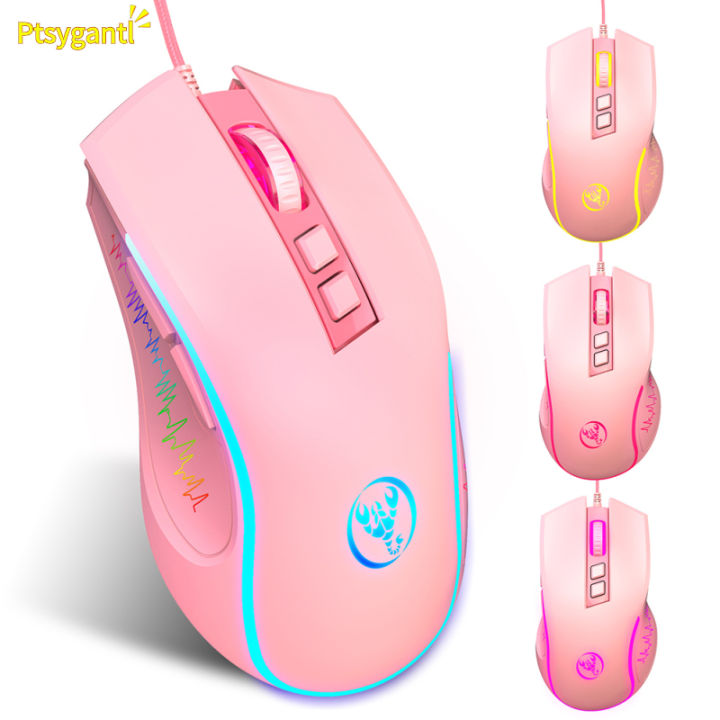 Ptsygantl X100 Gaming Mouse Desktop Mouse 3600 DPI Wired Mice Luminous ...