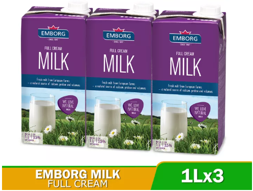 Emborg UHT Milk 1L - Set of 3s | Lazada PH