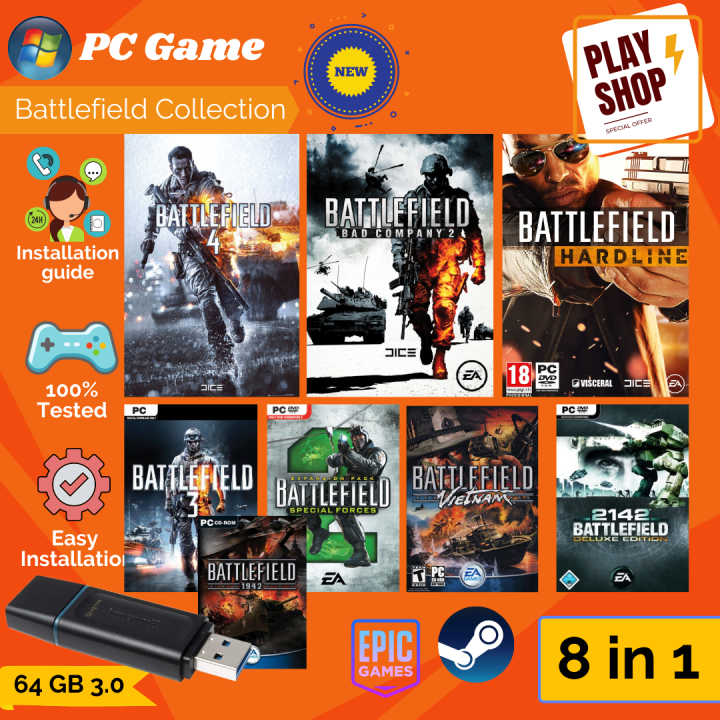 Battlefield 1 2 3 4 Hardline full version collection 8-1 pc game Pc ...