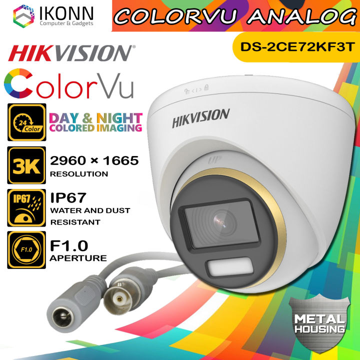 Hikvision 3K ( 5MP ) ColorVu Fixed Turret Camera 24/7 Colored Imaging ...