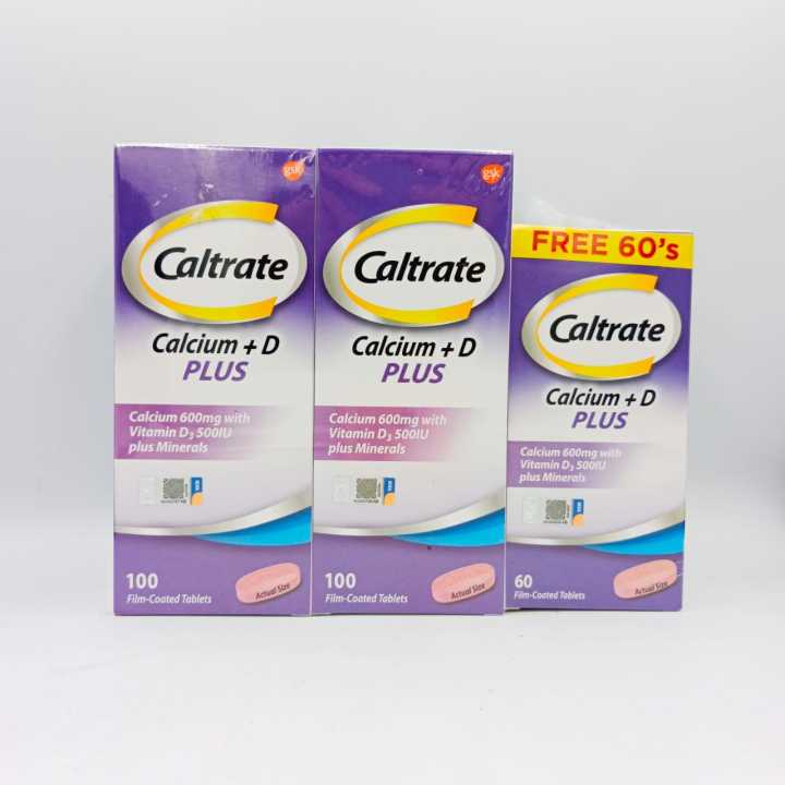 Caltrate Calcium + D Plus Tablets 60's/100's/2x100's/2x100s+60's | Lazada
