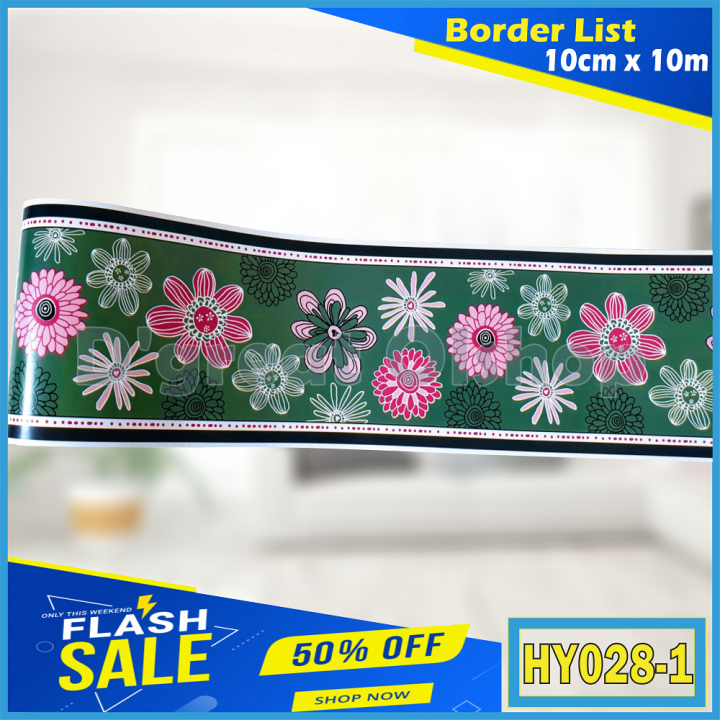 PROMO!! Wallpaper Sticker Border List Tembok Ukuran 10 cm x 10 m ...