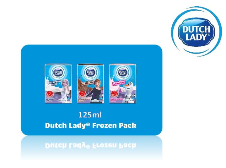 Dutch Lady Frozen Pack UHT Milk (4 x 125ml) - Full Cream Chocolate ...