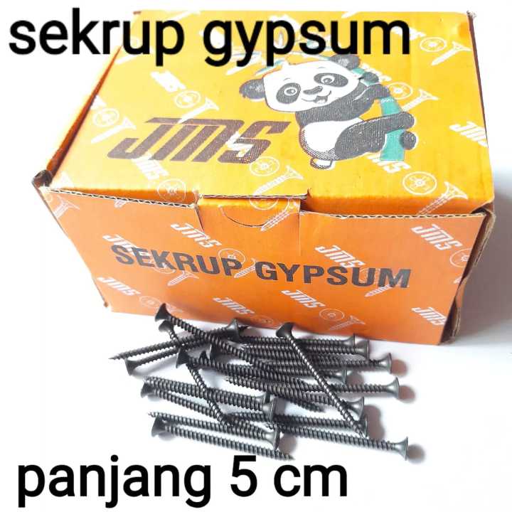 400pcs skrup gypsum PANJANG 5cm sekrup gipsum 6x2" sekrup hitam 6 x2" panjang 5 cm isi 400pcs ...