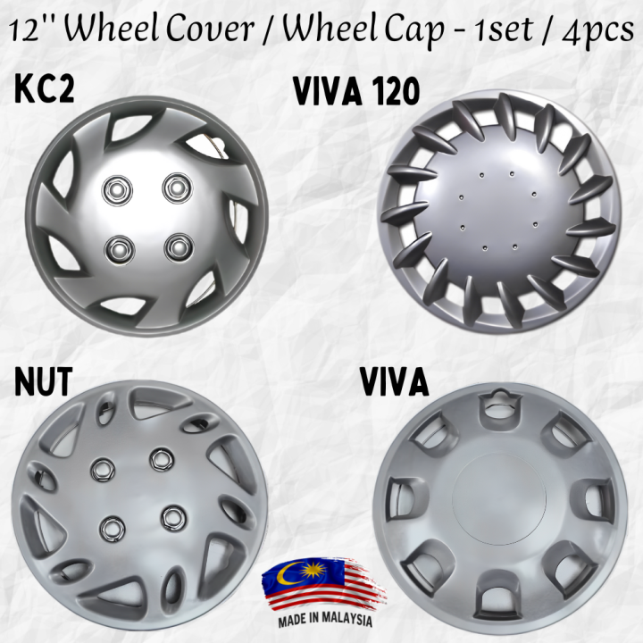 Universal Car 12" Wheel Cover / Rim Cap / Wheel Cap - 1set / 4pcs | Lazada