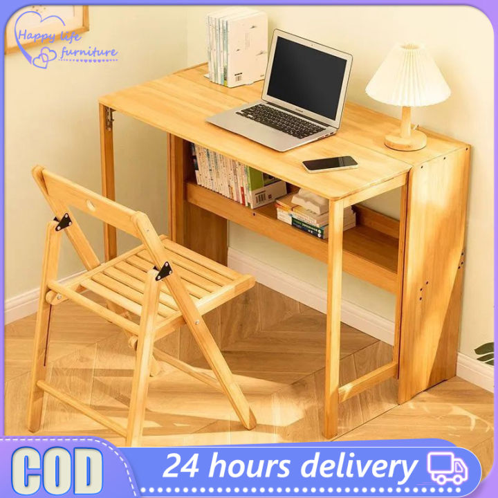 Foldable Bamboo Computer Table Work Study Table Office Desktop With ...