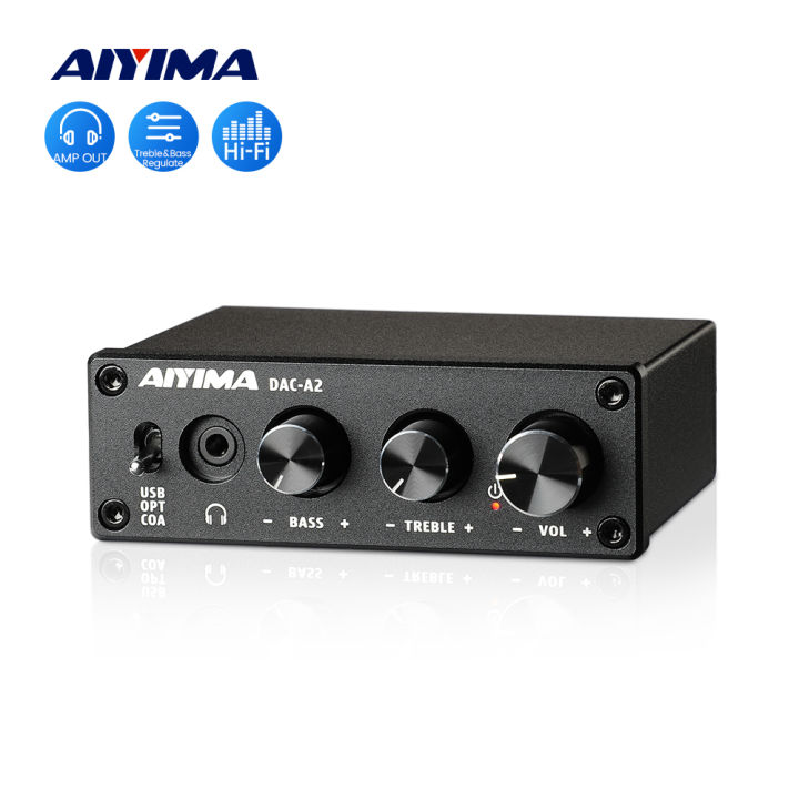 AIYIMA DAC-A2 Mini HiFi 2.0 Digital Audio Decoder USB DAC Headphone Amplifier 24Bit 96KHz Input ...