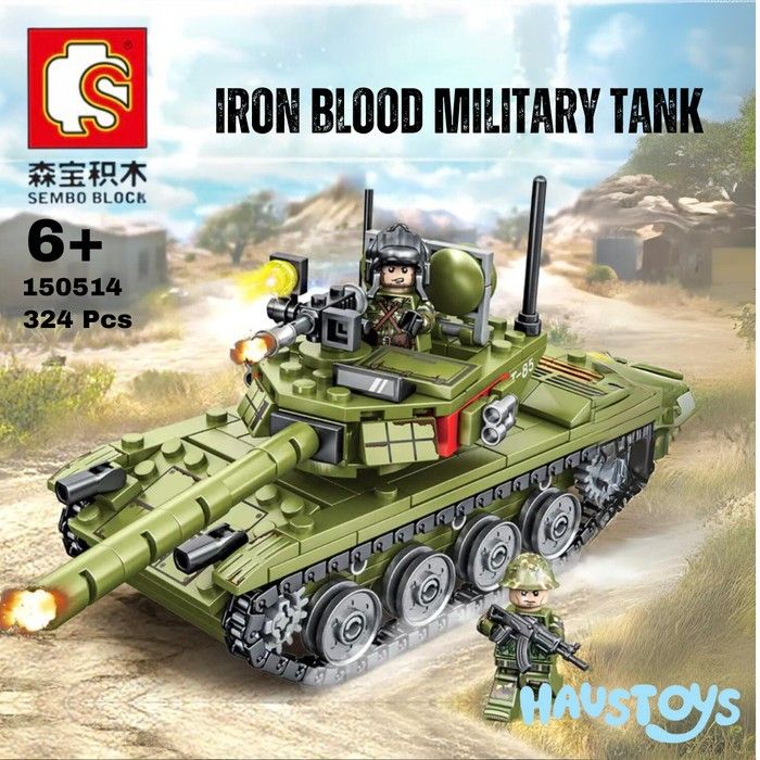 Sembo Block Brick Original Military 105514 Iron Tank | Lazada Indonesia
