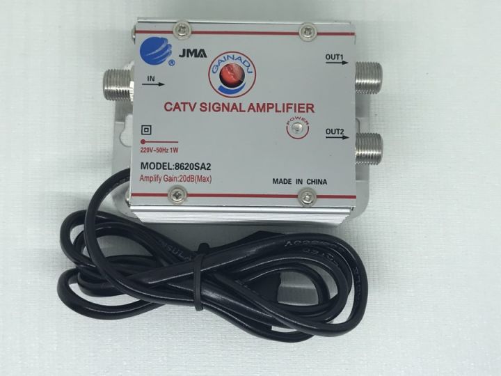 Penguat Sinyal TV Signal Booster/CATV Amplifier+2 Splitter | Lazada ...