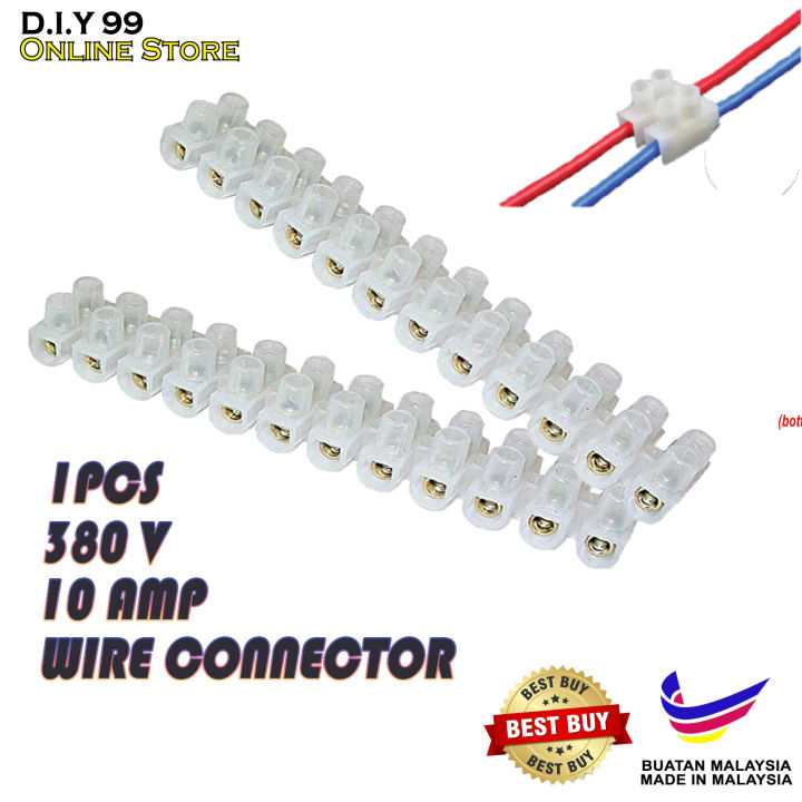 PVC Wire Cable connector connecter Terminal Block 12 Position Barrier ...
