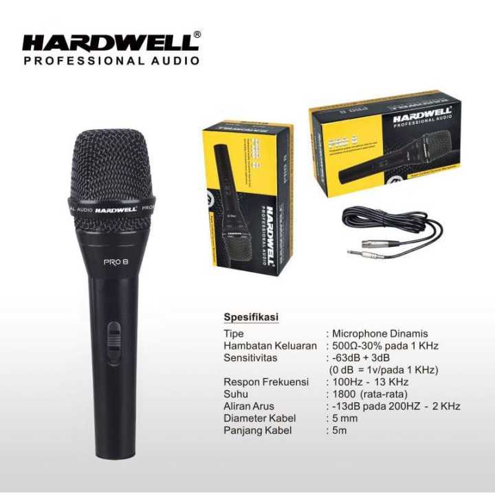 MICROPHONE KABEL HARDWELL PRO 8 HITAM | Lazada Indonesia
