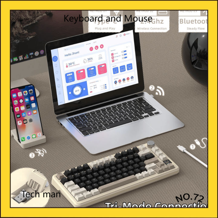 Attack Shark X85 Pro Tri mode 75% Gasket-mounted Wireless Hot Swappable ...