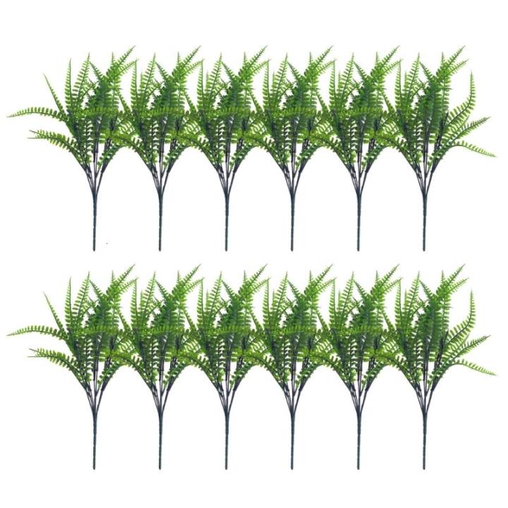 Pack of 12 Realistic Fern Persians Artificial Plant Desk Decors for ...
