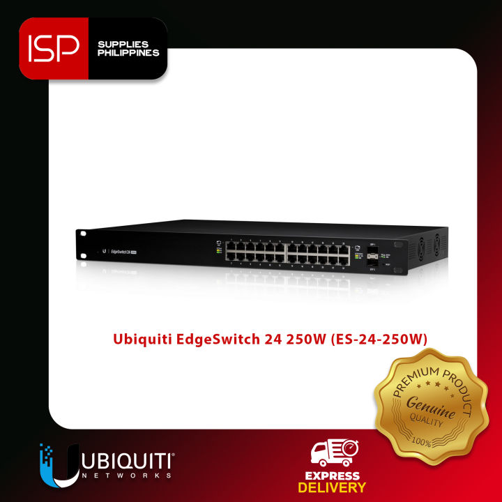 Ubiquiti EdgeSwitch 24 250W ES 24 250W POE Switch, Managed Switch ...