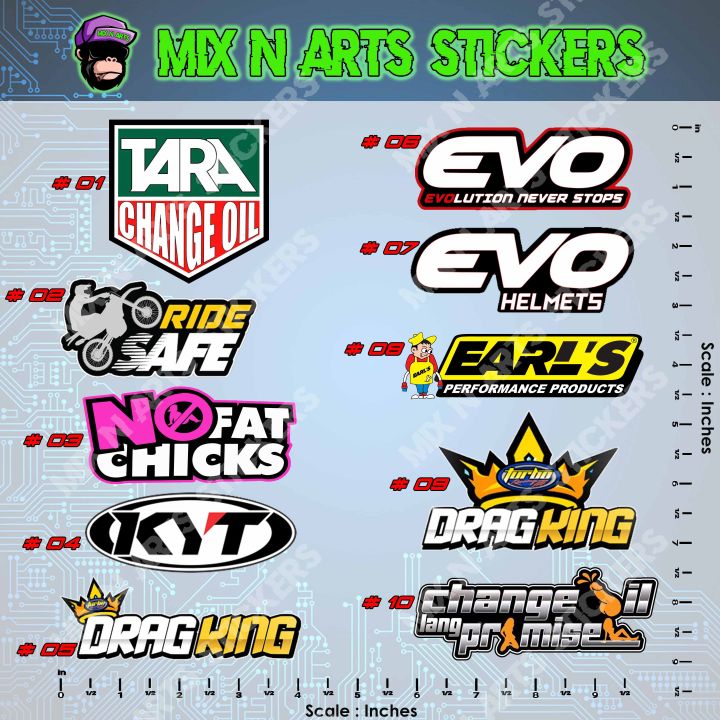 ChangeOil DragKing Laminated Vinyl Sticker SOLD PER PIECE | Lazada PH