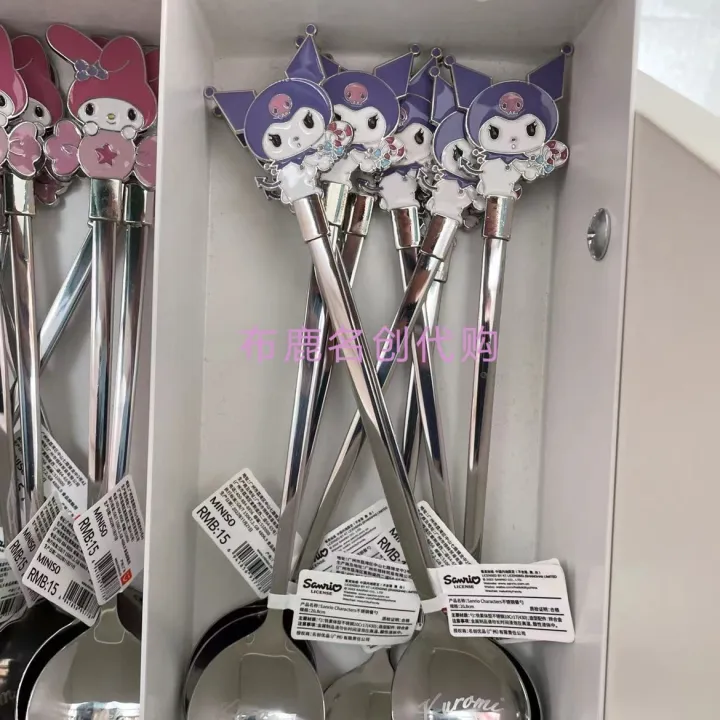 Miniso Sanrio stainless steel spoon Cinnamoroll Pochacco Kuromi my ...