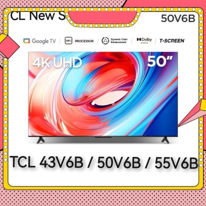 TCL 55V6B 50V6B 43V6B Google TV Smart LED 4K UHD Digital 55 50 43 inch ...