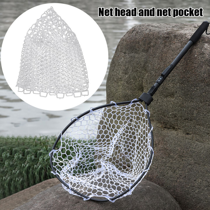 Fishing Nets Rubber Fishing Tools Mesh Fish Catch Network Trap Landing ...