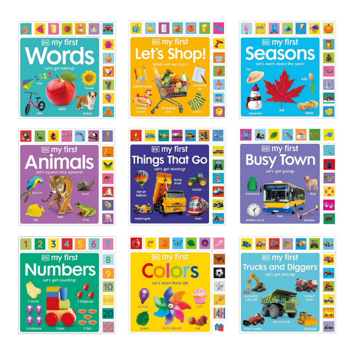 พร้อมส่ง | DK My First Tabbed Board Books หนังสือเด็ก คำศัพท์ภาษาอังกฤษ บอร์ดบุค | Lazada.co.th