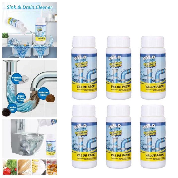 6pcs/set Wild Tornado Powerful Sink and Drain Cleaner - Kitchen, Toilet, Pipe Dredging Quick ...