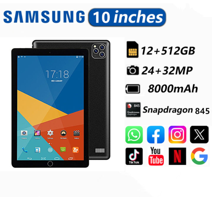 【24H SHIP】New 5G Tablet PC 10.1 Inch Tablet PC 12GB+512GB Learning ...