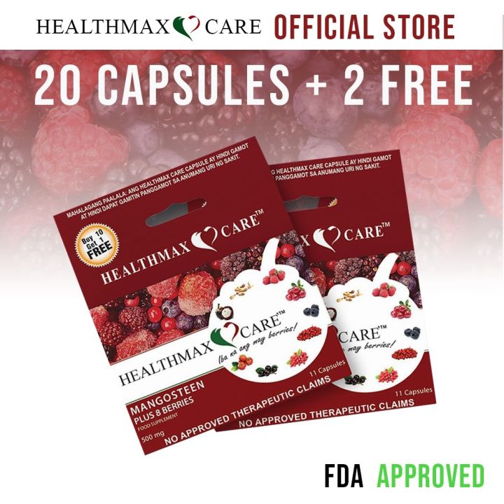 Healthmax Mangosteen 8 Berries Supplement 20 Capsules Capsule Multi ...