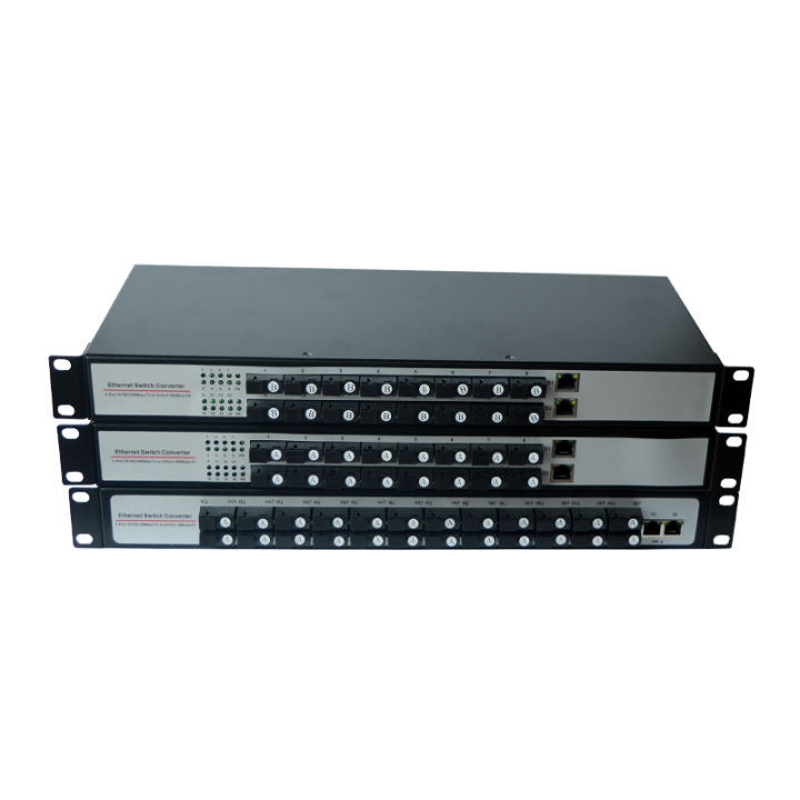 Sharp Flash Gigabit 16-Optical 2-Electric Fiber Transceiver Fiber ...