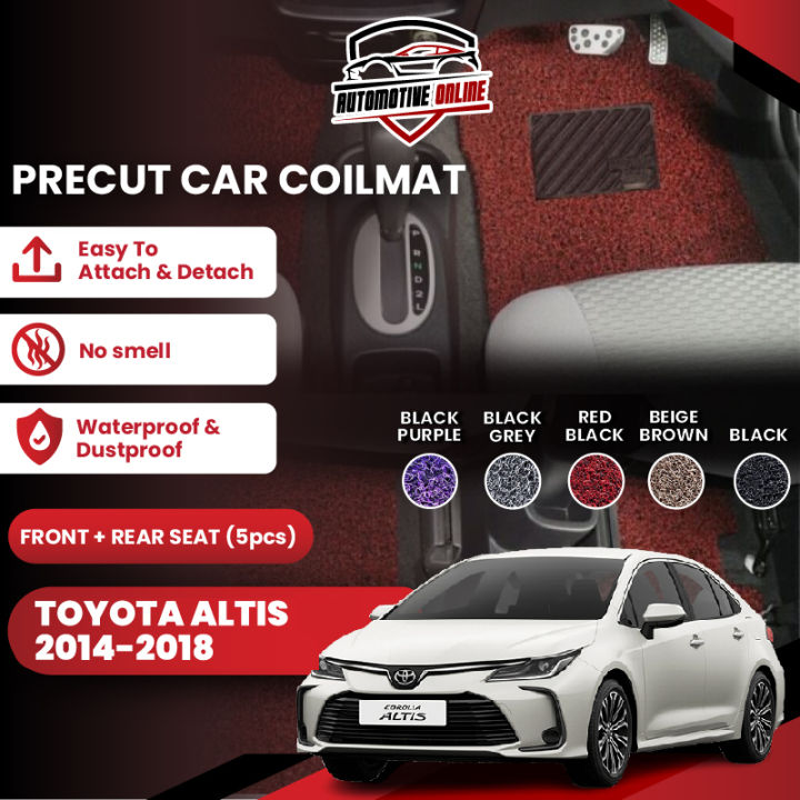 Toyota Altis 2014-2018 CUT PVC CARPET Coilmat Karpet Magic Grip (FULL ...