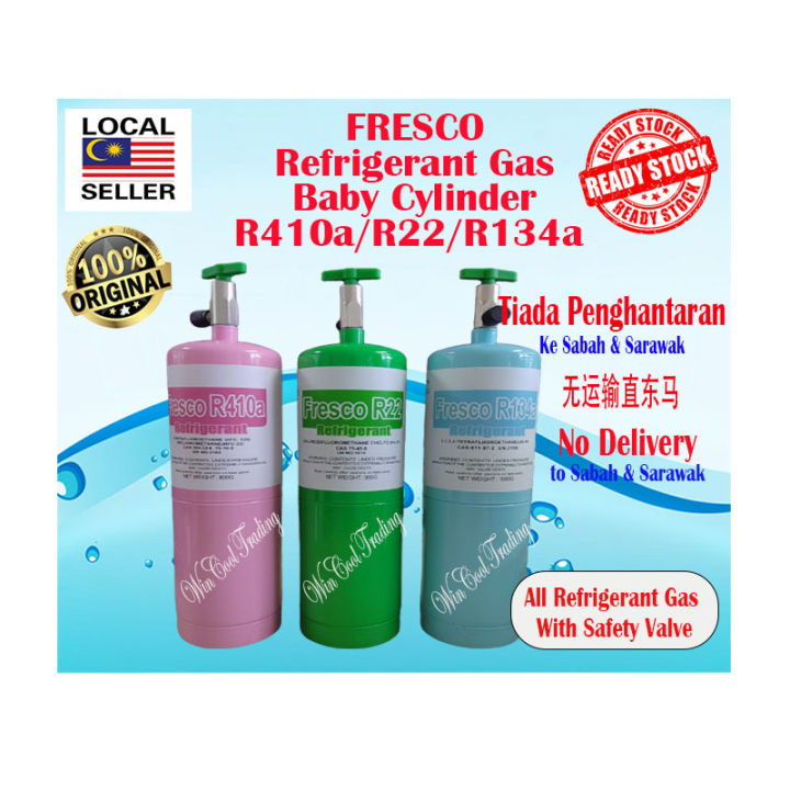 Original Fresco Refrigerant Gas Baby Cylinder/R410a/R22/R134a/R600a for Air-Conditioning | Lazada