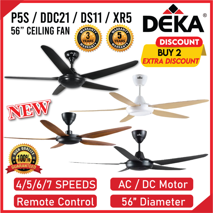 DEKA KRONOS XR5 / P5S / DDC21 / DS11 CEILING FAN WITH REMOTE CONTROL 56 ...