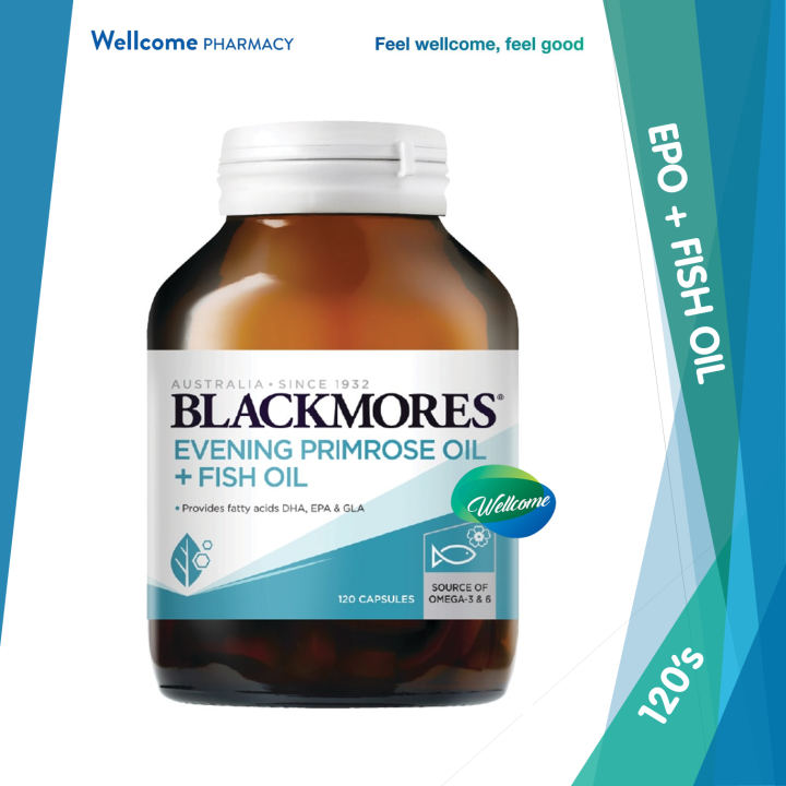 Blackmores Omega-6 Evening Primrose Oil + Omega-3 Fish Oil Capsules ...