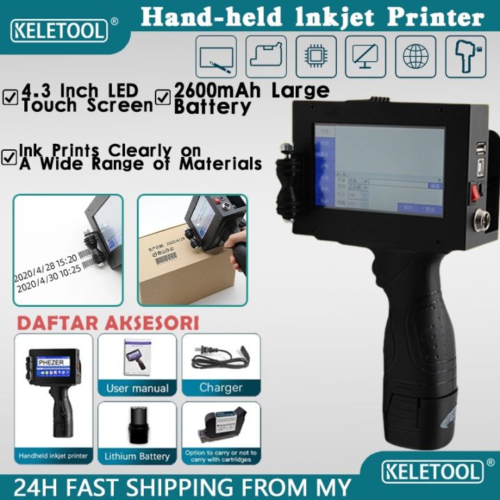 Hand-held Inkjet Printer Date Time Coder Code Logo Label Maker on Galss ...
