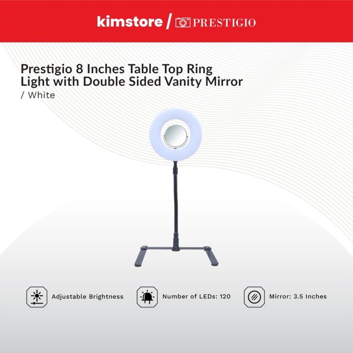 Kimstore Prestigio 8 Inches Table Top Ring Light With Double Sided ...