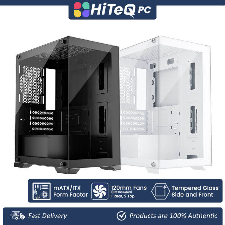 HiteqPC | mATX/ITX Gaming Case | Aquarium Type Tempered Glass Panel ...