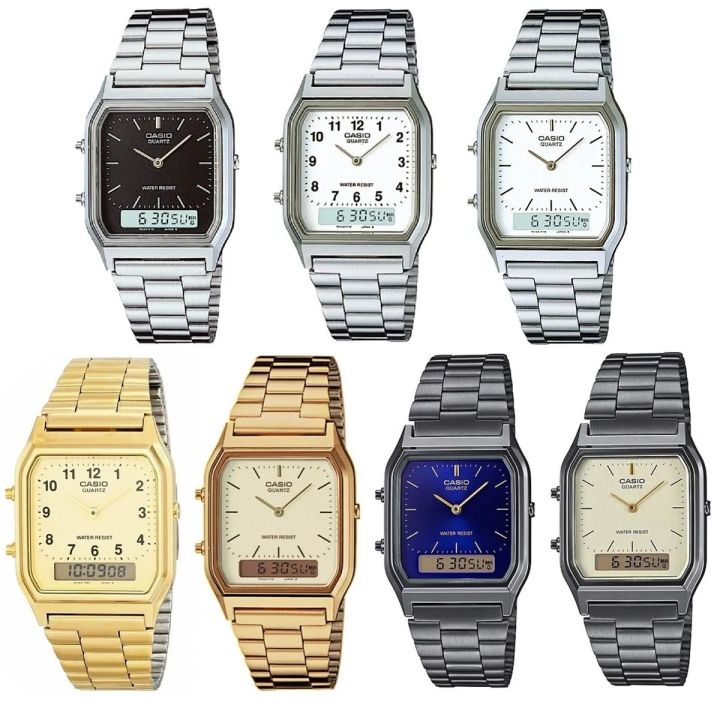 Casio AQ-230A / AQ-230GA / AQ-230GG Unisex Analog Digital Dual Time ...