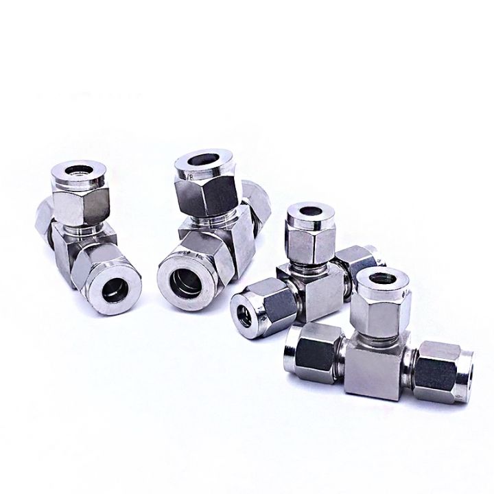 [HOT KKDVFJGG 546] Double Ferrule Compression Fitting Union Tee Connector stainless steel 304 ...