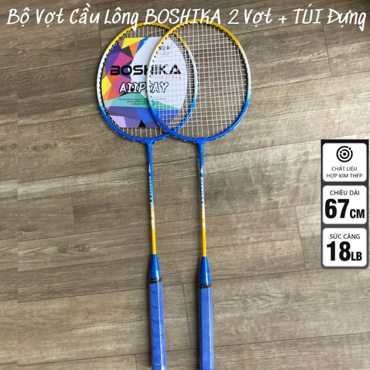 Bộ 2 chiếc vợt cầu lông Boshika giá rẻ Nhẹ nhàng Chắc chắn dễ chơi cho ...