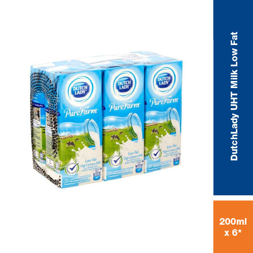 Dutch Lady UHT Milk Low Fat 200ml x 6 | Lazada