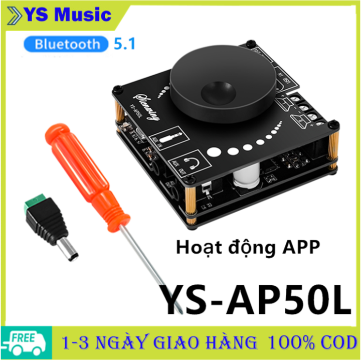 YS-AP50L 50W+50W Mini Bluetooth5.1 Stereo Amplifier 50WX2 40W Loa âm thanh Power Strip Module ...