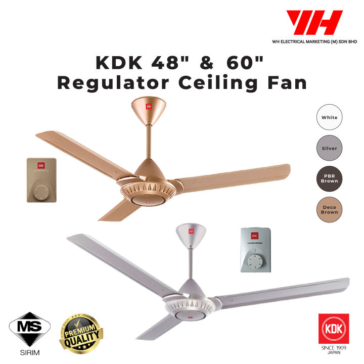 KDK Regulator Ceiling Fan (48",60"Full Series) - K12WO/K15WO/K12VO ...