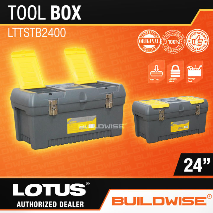 Lotus Tool Box 24'' LTTSTB2400 Portable Hardware Storage Box for Tools ...