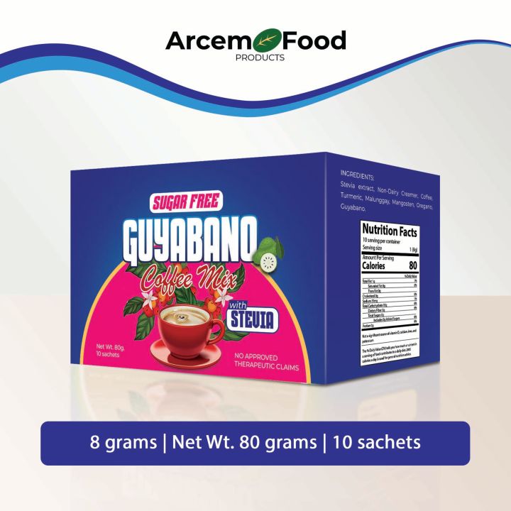 Arcem Food Sugar-Free Guyabano Coffee Mix with Stevia: Diabetic ...