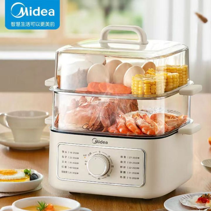Midea electric steamer, three-layer household small double-layer ...